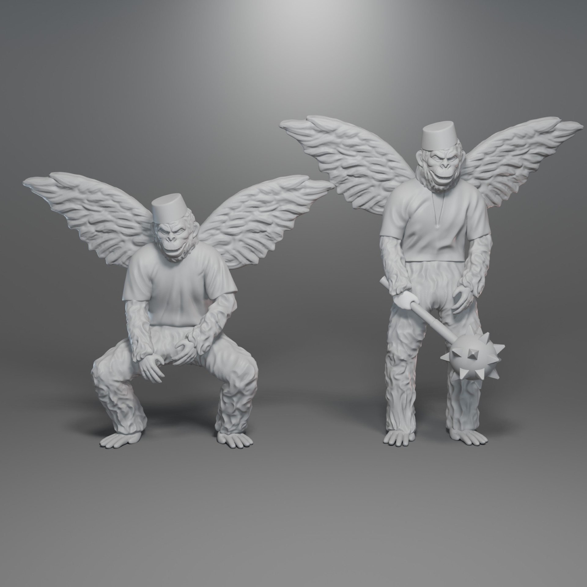 Wizard of OZ - Winged Monkeys - 2 Figure Set - 1:18 Scale