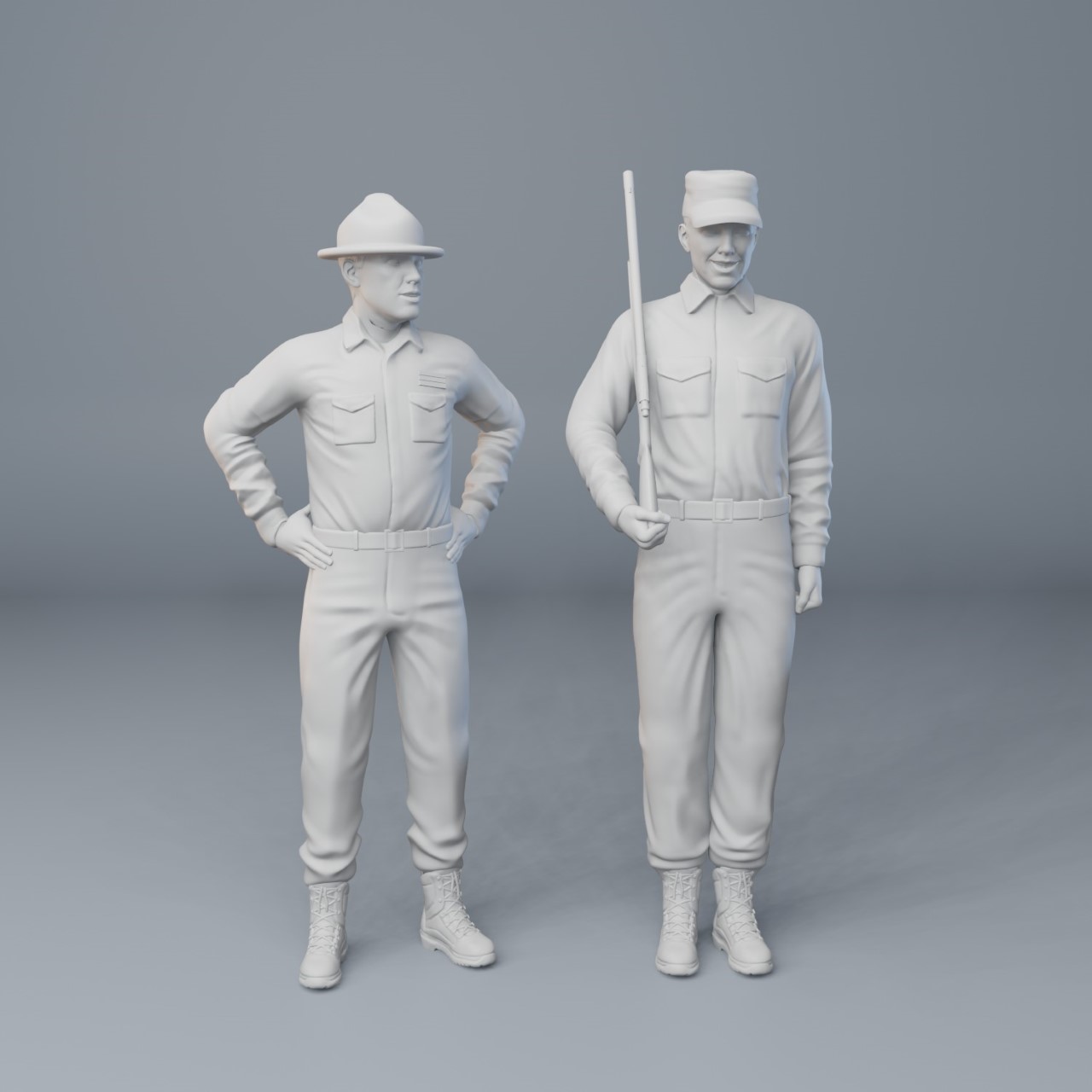 Sergeant Carter and Gomer Pyle - 2 Figure Set - 1:24