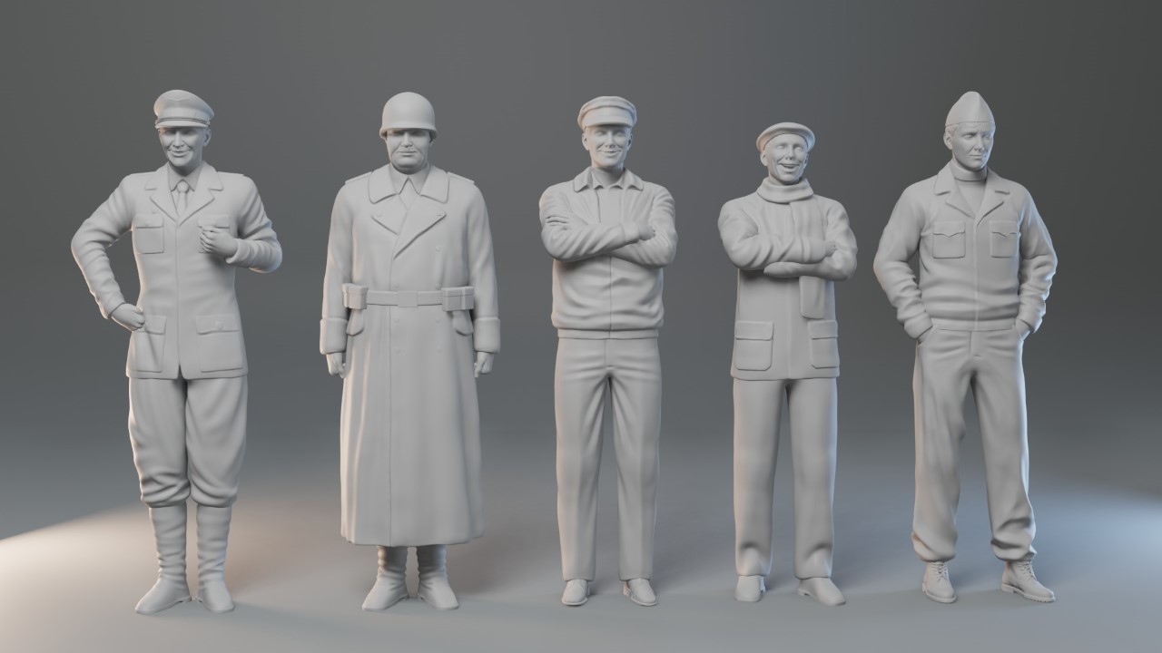 Hogan's Heroes - 5 Piece Set - Klink Schultz Hogan Lebeau Newkirk - 1:24